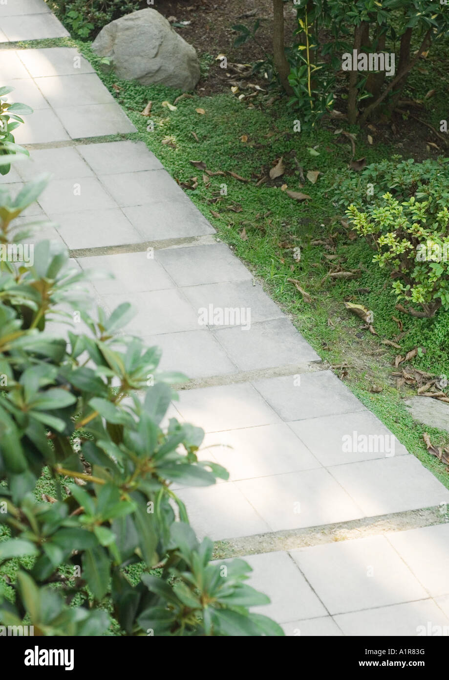 Path with stepping stones Stock Photo - Alamy