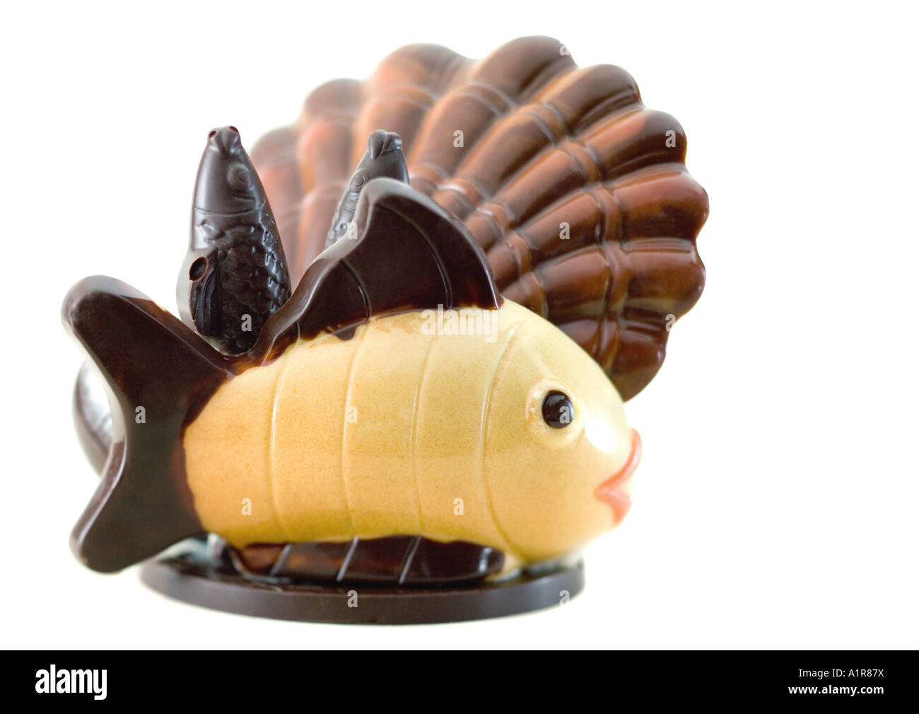 Chocolate fish and seashell Stock Photo - Alamy