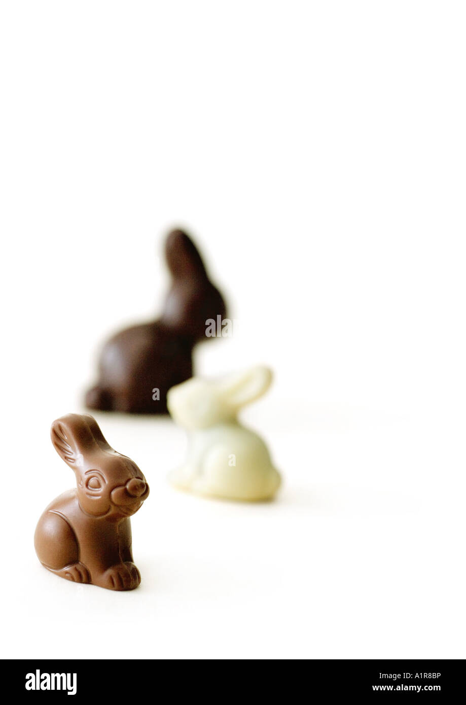 Milk and white chocolate rabbits hi-res stock photography and images ...
