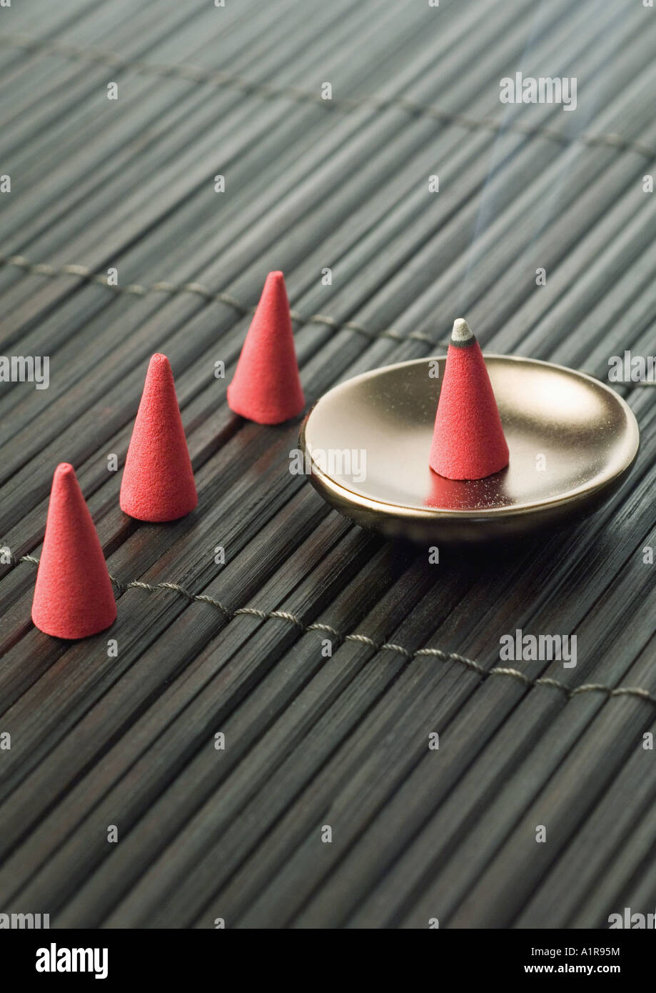 Burning incense cone hi-res stock photography and images - Alamy