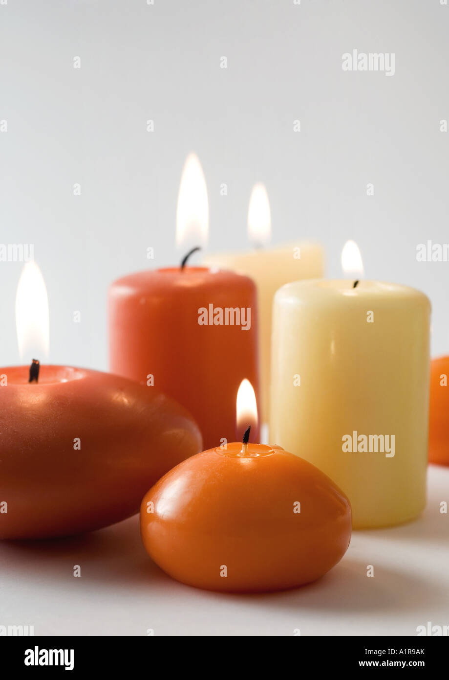 Close up lit candle part hi-res stock photography and images - Alamy