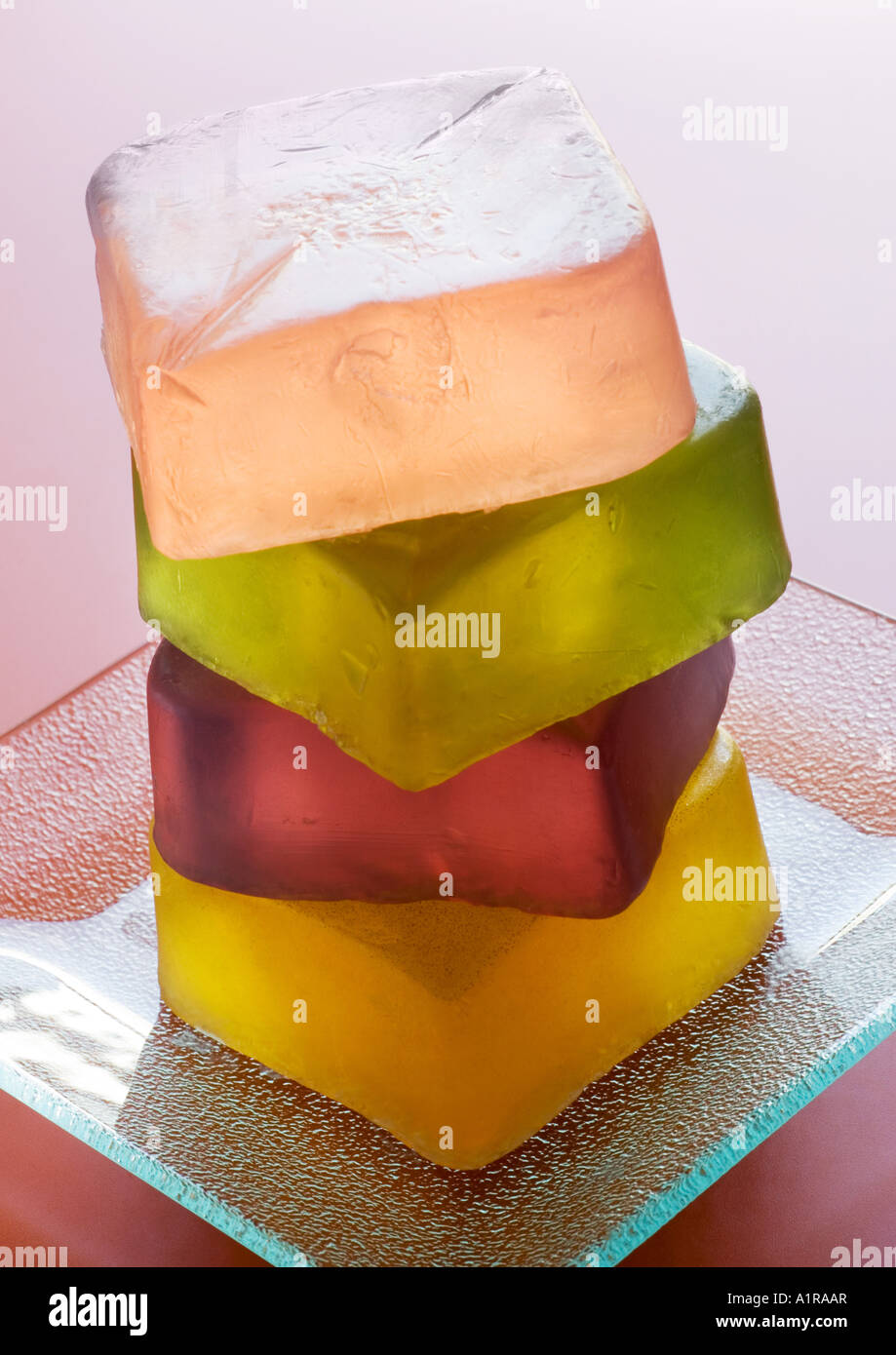 Stack of translucent bars of soap Stock Photo - Alamy