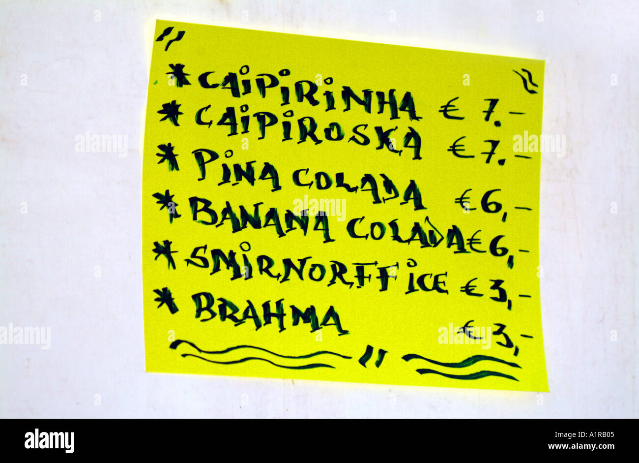 yellow sign notice Stock Photo - Alamy