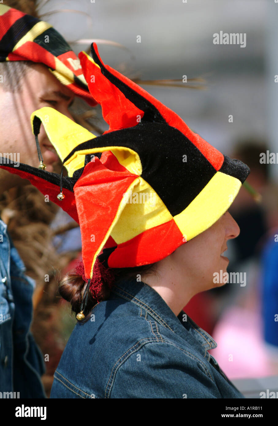fan hat silly Stock Photo - Alamy