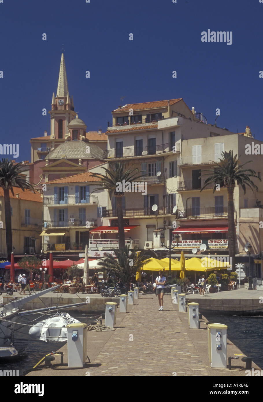CALVI OLD TOWN FROM QUAY CORSICA FRANCE Stock Photo - Alamy