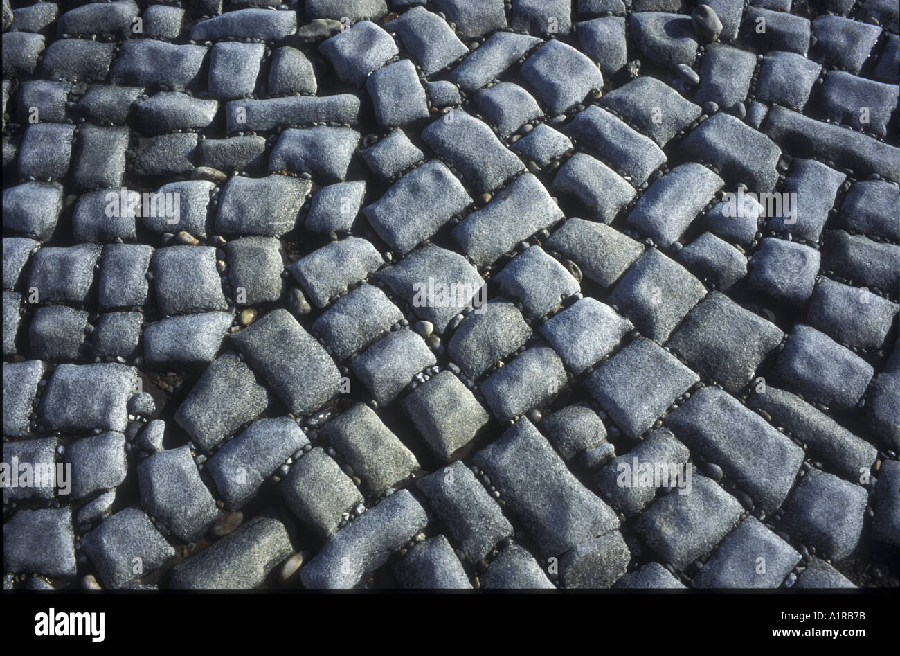 COBBLE STONE PATTERN ON THE FLOOR Stock Photo - Alamy