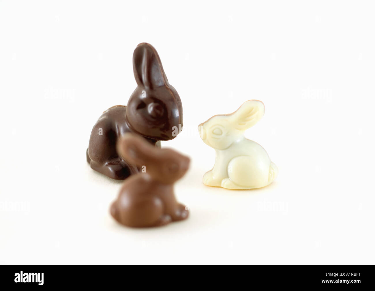 Milk and white chocolate rabbits hi-res stock photography and images ...