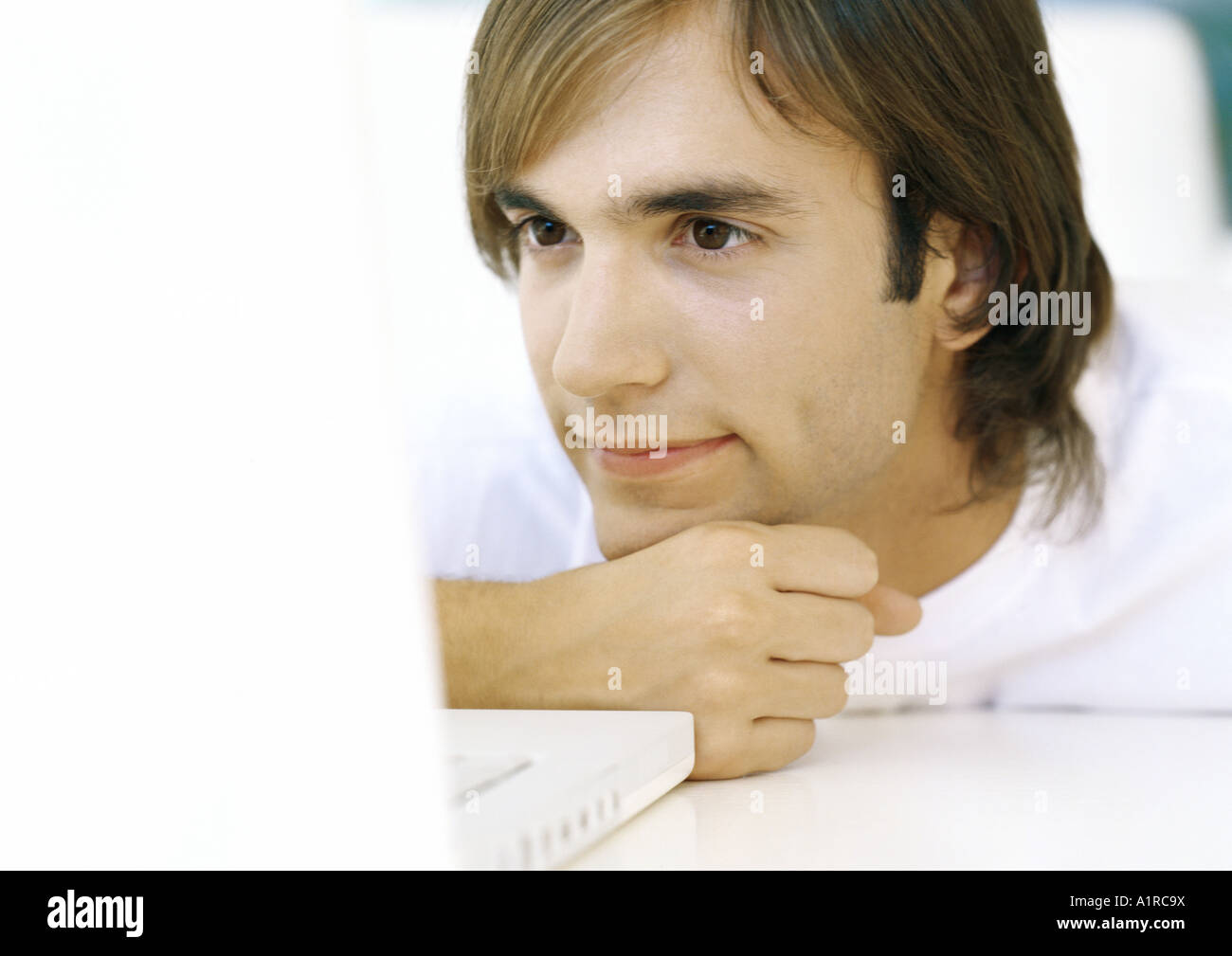 Man using laptop Stock Photo - Alamy Man using laptop Stock Photo - Alamy