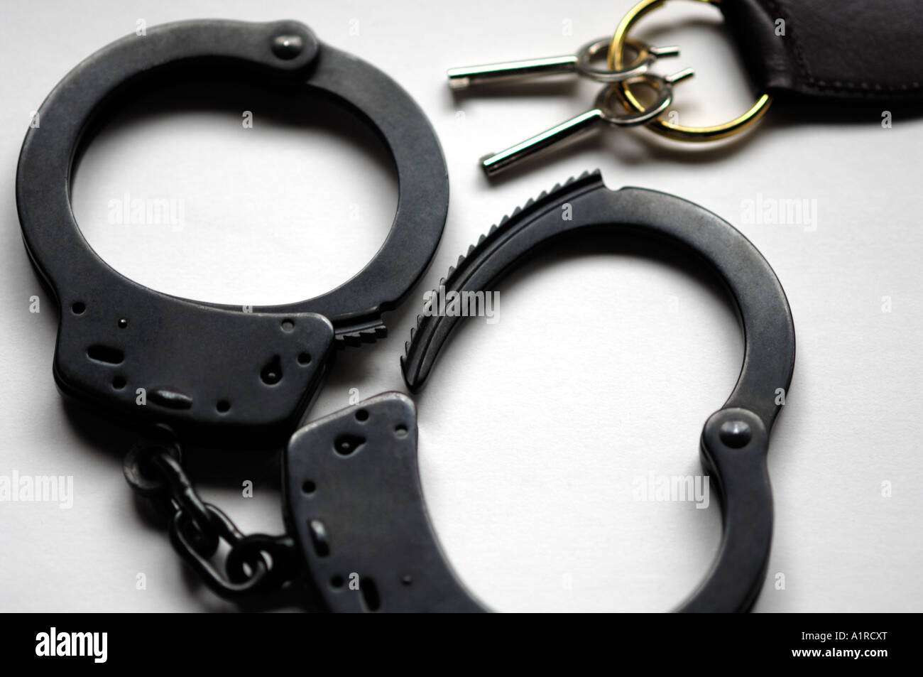 Handcuffs and Keys Stock Photo - Alamy