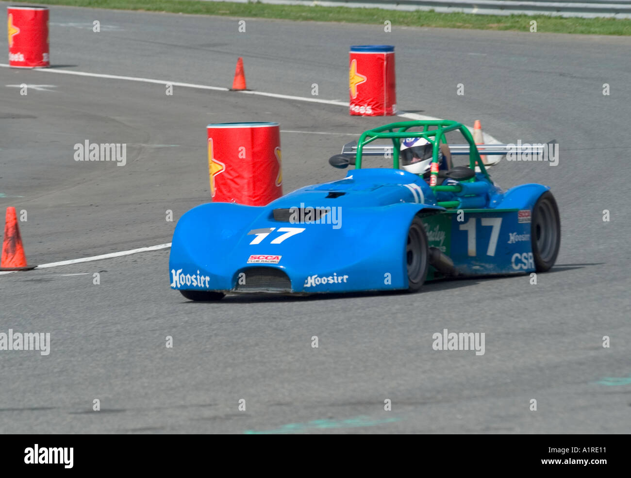 Blue Race Car Stock Photo - Alamy