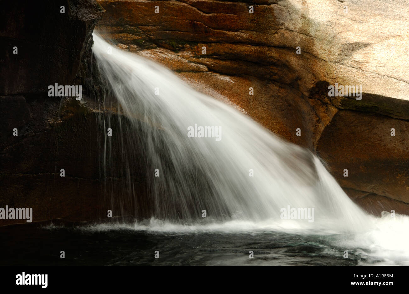 The Basin falls Franconia Notch New Hampshire USA Stock Photo - Alamy
