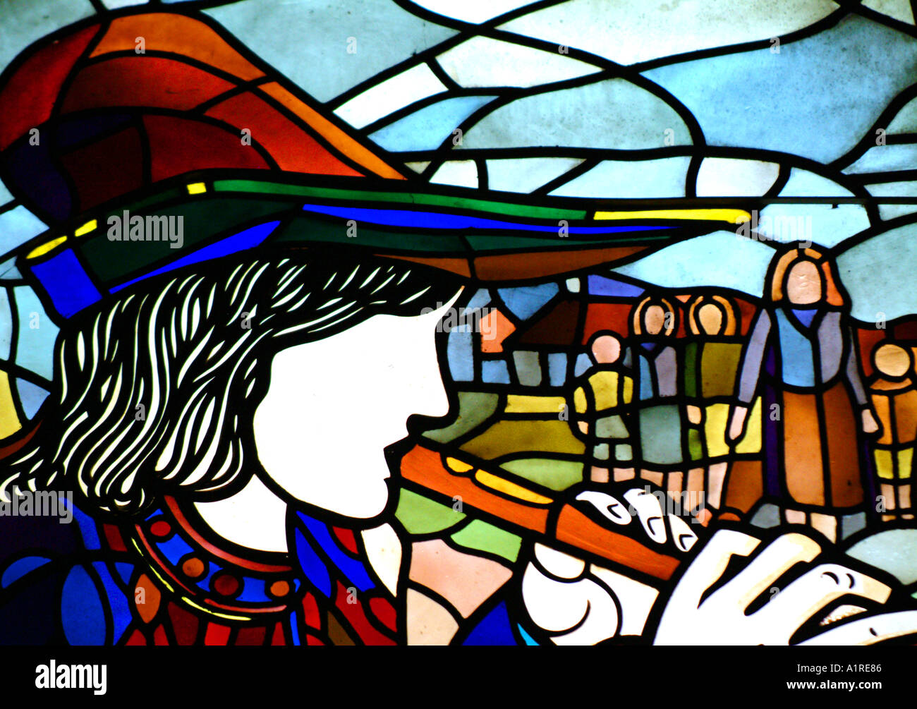 pied piper hameln germany stained glass window pied piper hameln ...