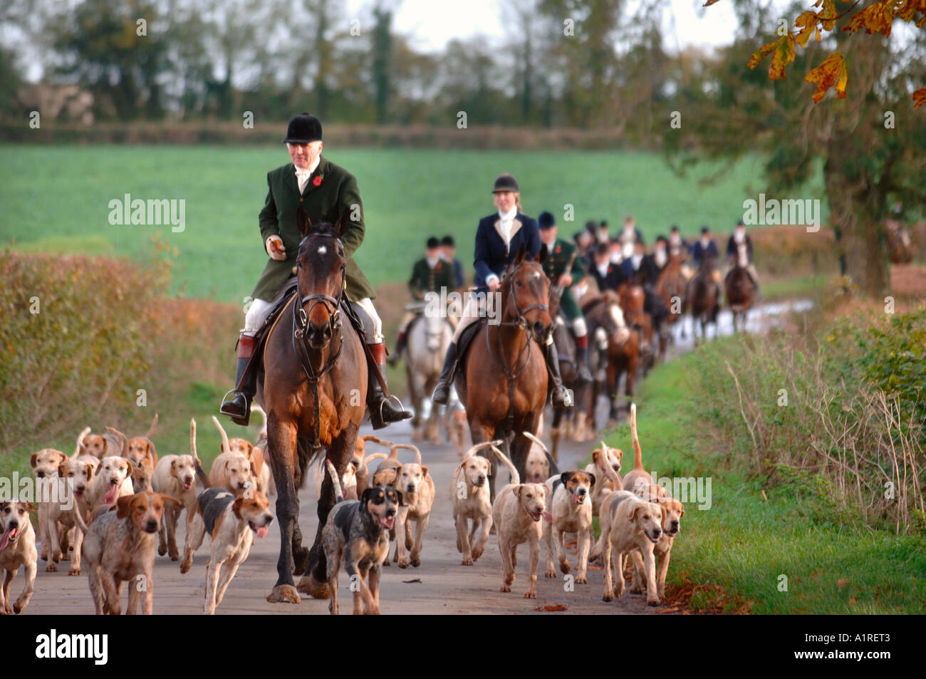 JOINT MASTER OF THE BEAUFORT HUNT CAPTAIN IAN FARQUHAR LEADS RIDERS ...