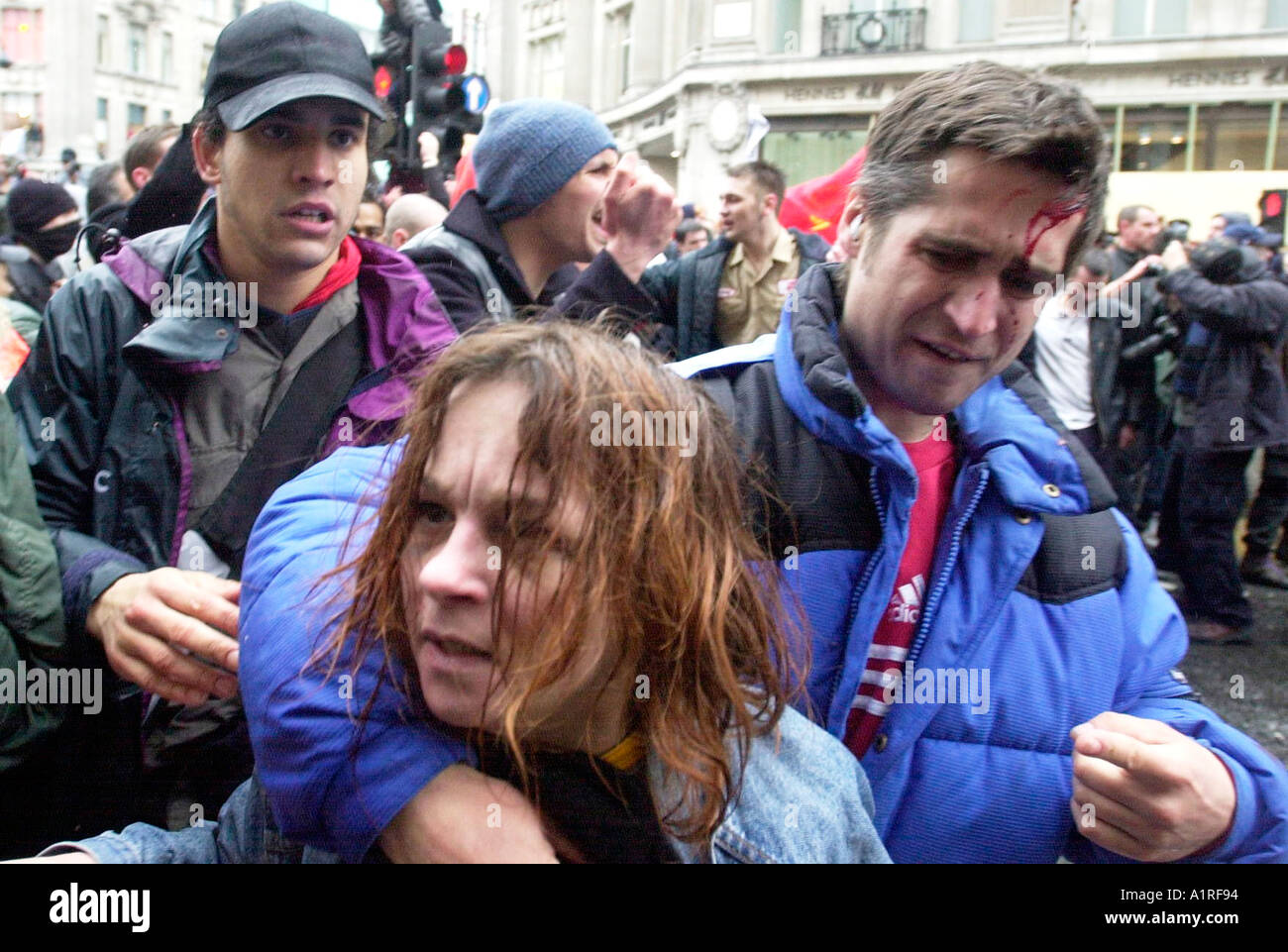 May day riot police london hi-res stock photography and images - Alamy