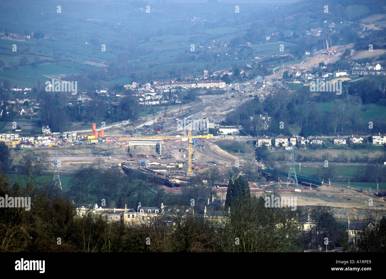 Construction of the controversial Batheaston Bypass Stock Photo - Alamy