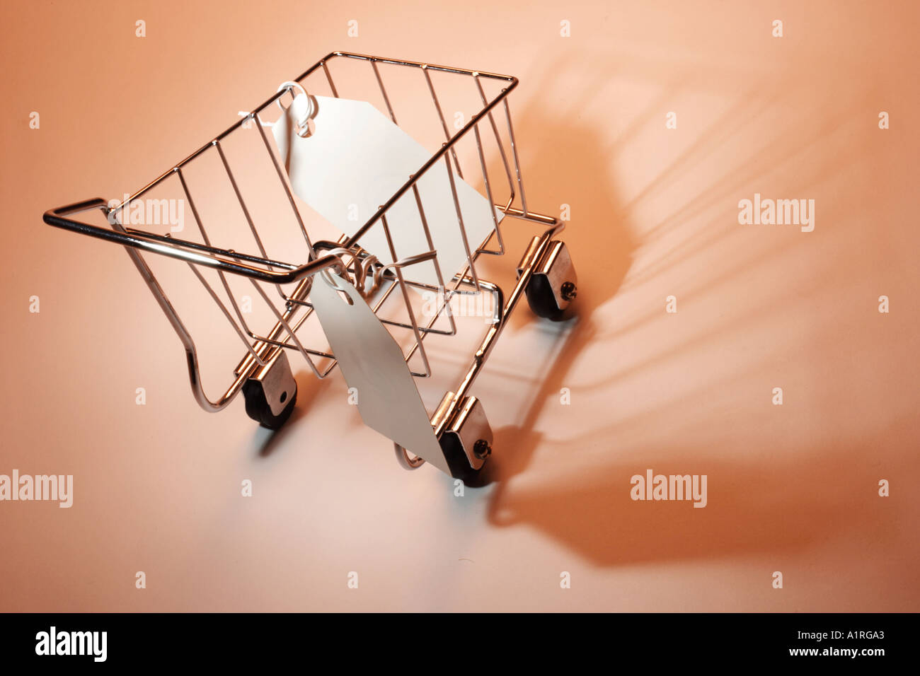 Miniature Trolley with Tags Stock Photo - Alamy