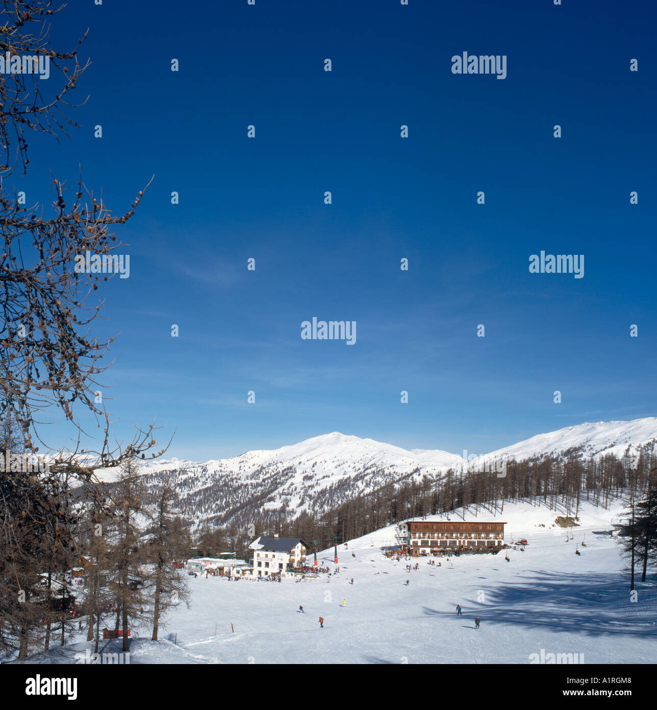 Sportinia Ski Area, Sauze d 'Oulx, Milky Way, Italian Alps, Italy Stock ...