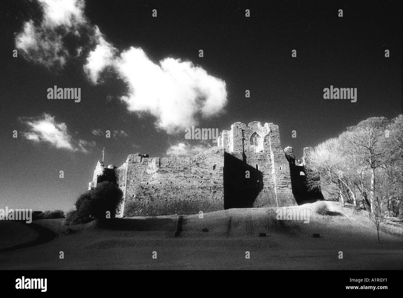 Oystermouth Castle in the village of Mumbles, Swansea, Wales, UK Stock ...