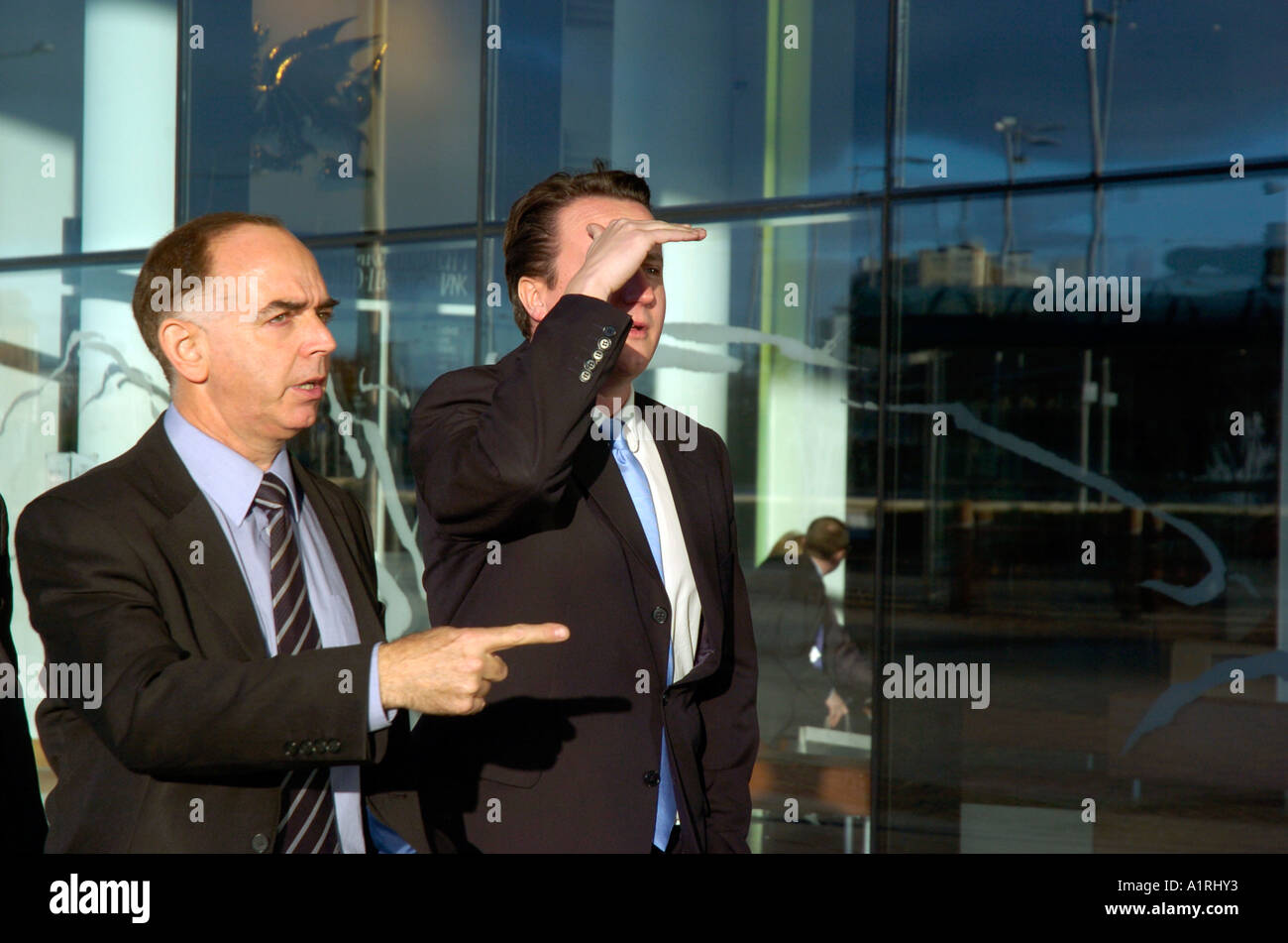Nick Bourne, leader of the Conservative party in Wales (left) pictured ...