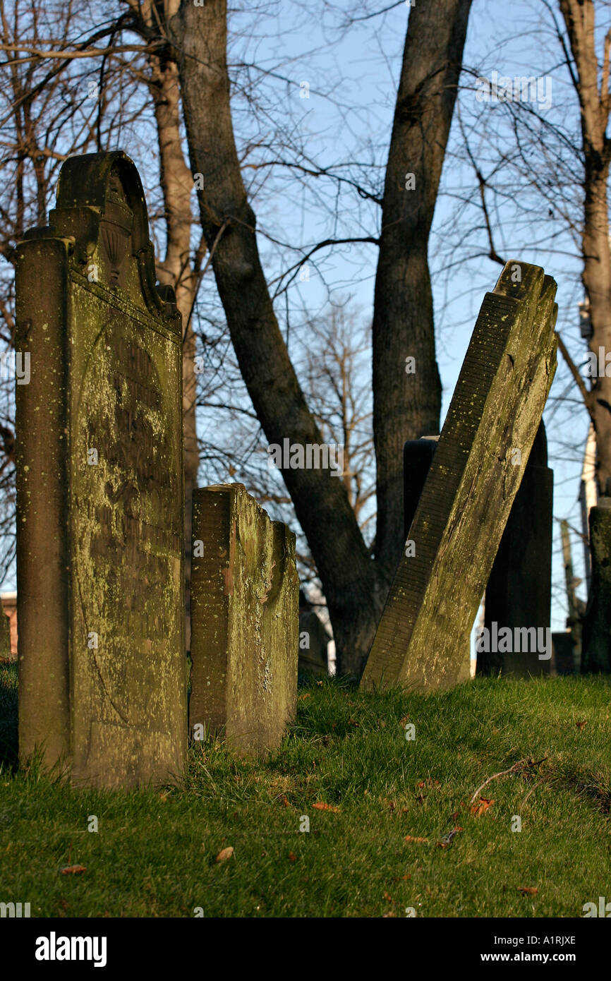 Grave Stone Tilt Stock Photo - Alamy