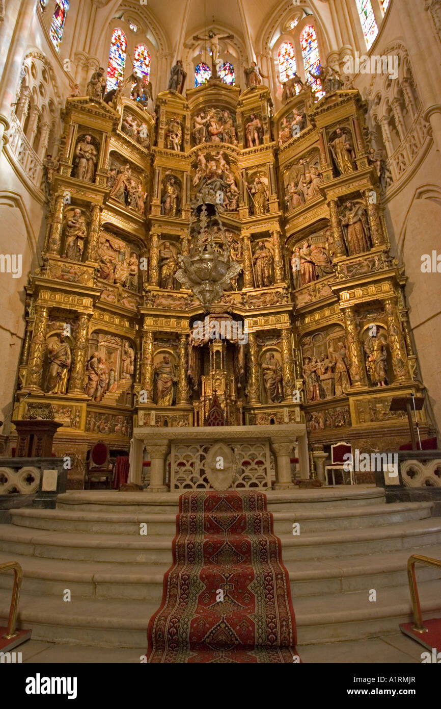 High altar in Burgos cathedral Northern Spain Stock Photo - Alamy