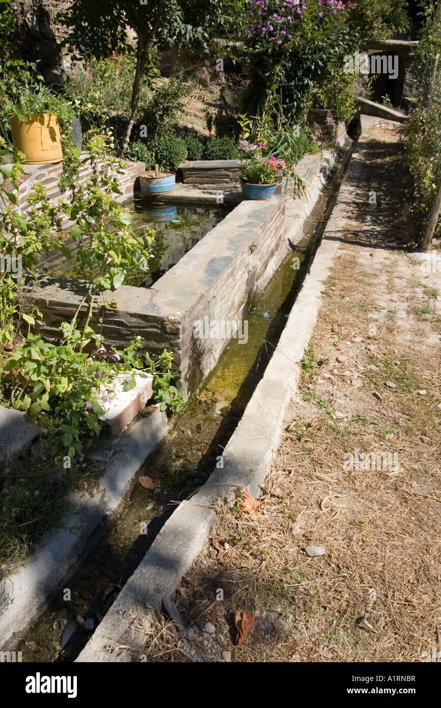 Irrigation channel for gardens in Dine village in Montesinho National ...