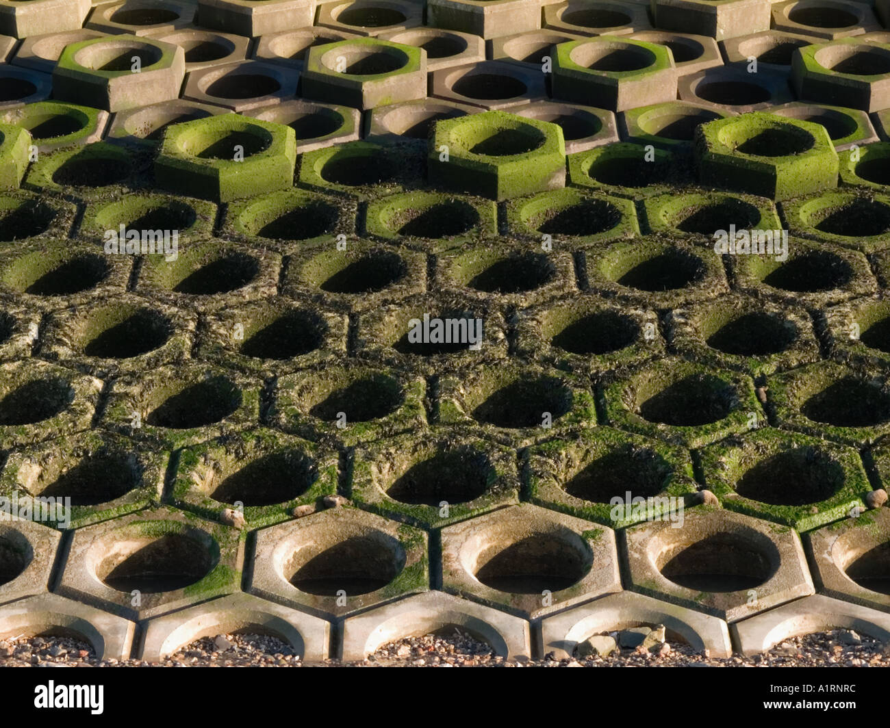 Sea wall defences in Blackpool Stock Photo - Alamy