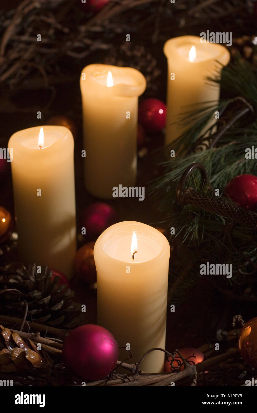 Adventskranz fire hi-res stock photography and images - Alamy