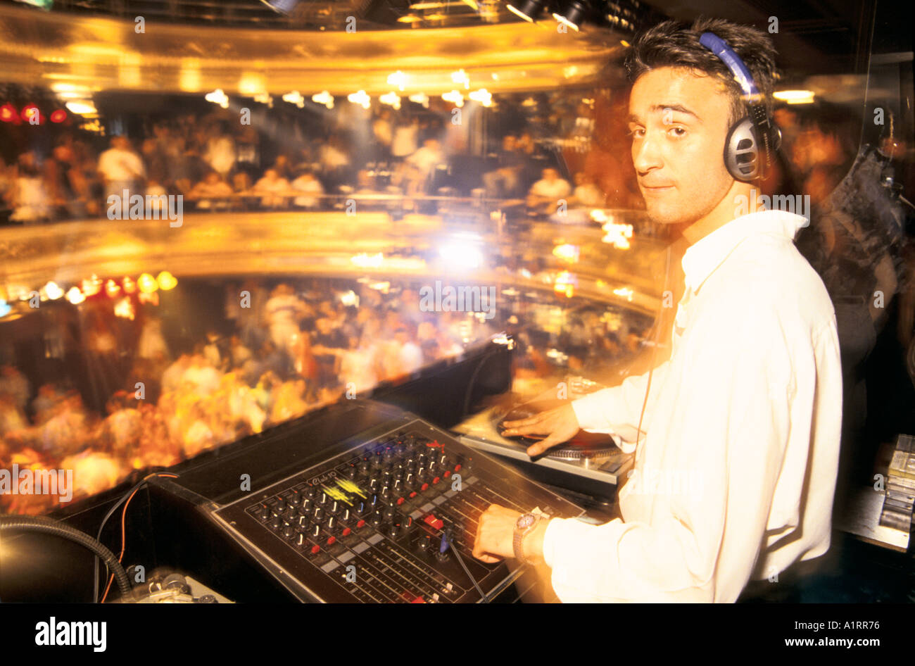 DJ AT JOY ESLAVA MADRID S TRENDIEST NIGHTCLUB 1993 Stock Photo - Alamy