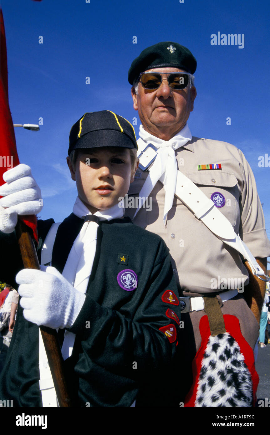 CUB SCOUT SCOUT MASTER AT LITTLEHAMPTON FLOAT CARNIVAL Stock Photo - Alamy