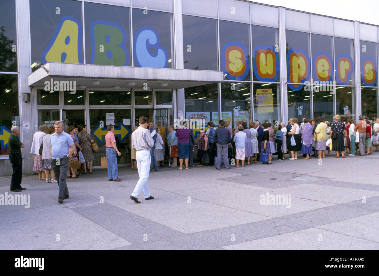 Poland shopping queue hi-res stock photography and images - Alamy