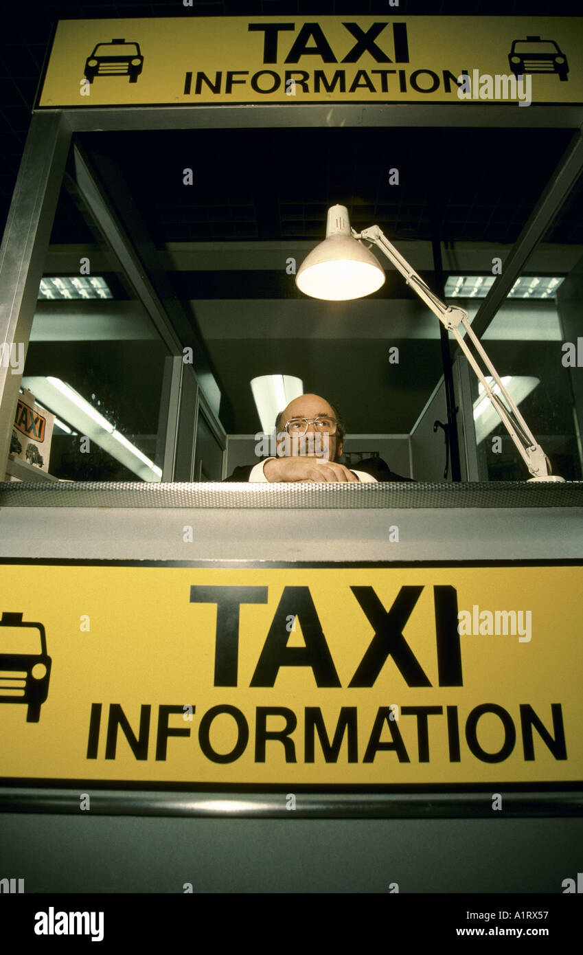 TAXI INFORMATION BOOTH YEAR OF THE TAXI 1994 Stock Photo - Alamy