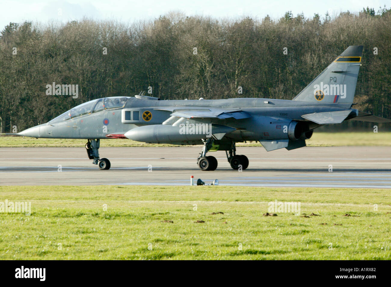 Sepecat Jaguar Preparing For Takeoff RAF Coltishall Norfolk UK Stock ...