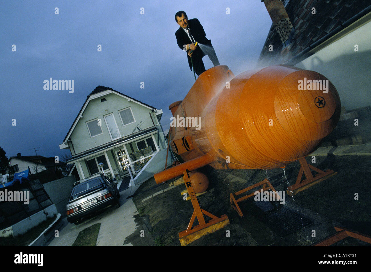 HOME MADE SUBMARINE 4 96 MR GYULA FORINTOS WITH THE SUBMARINE HE MADE ...