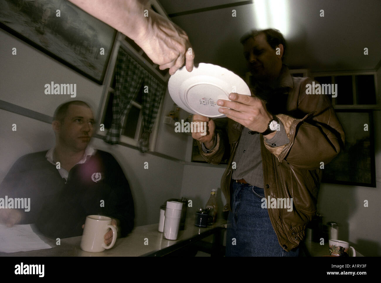 CAB DRIVERS IN CAFE Stock Photo - Alamy