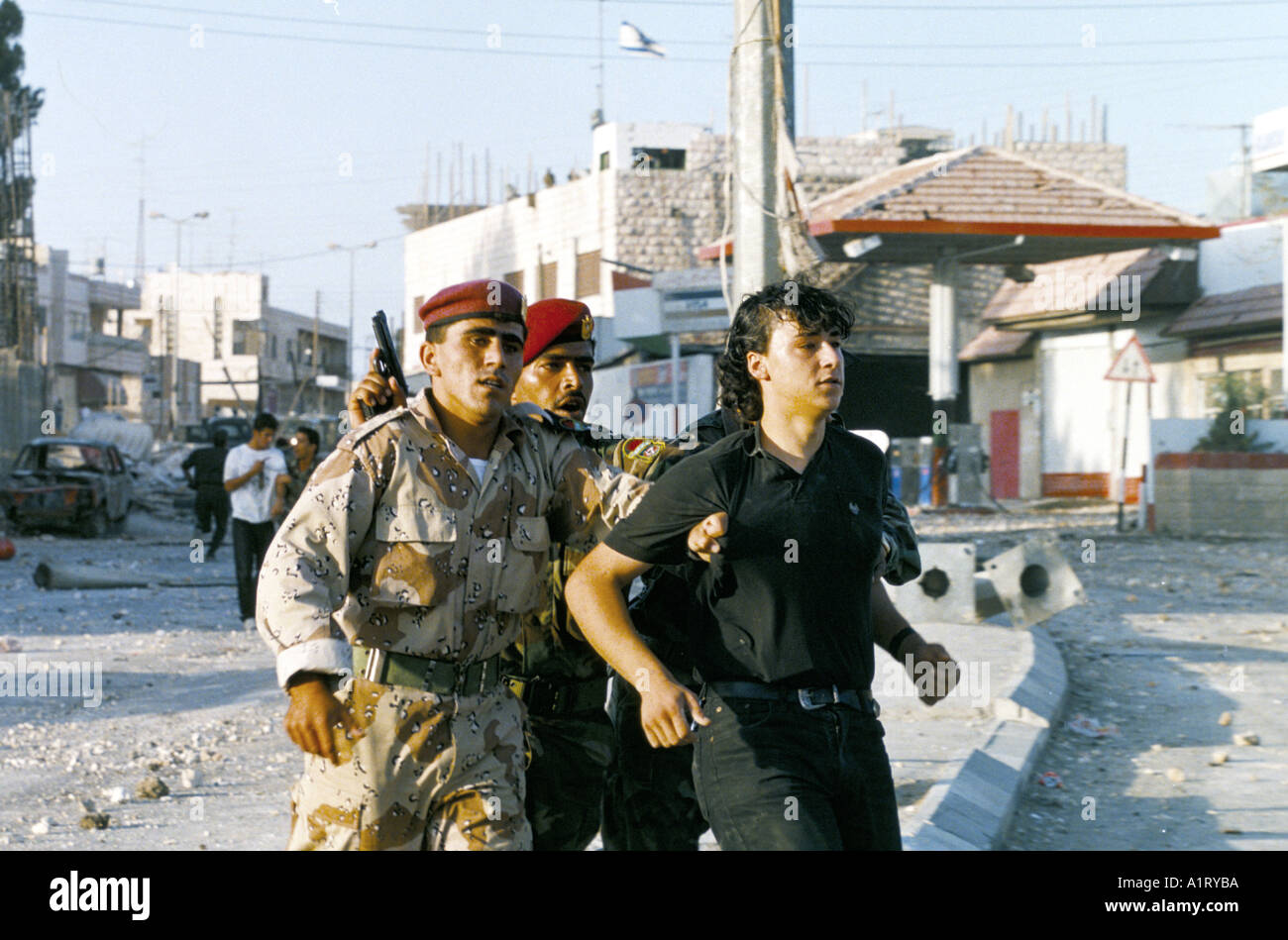 ISRAELI PALESTINIAN CONFLICT PALESTINIAN POLICE ARREST PALESTINIAN ...