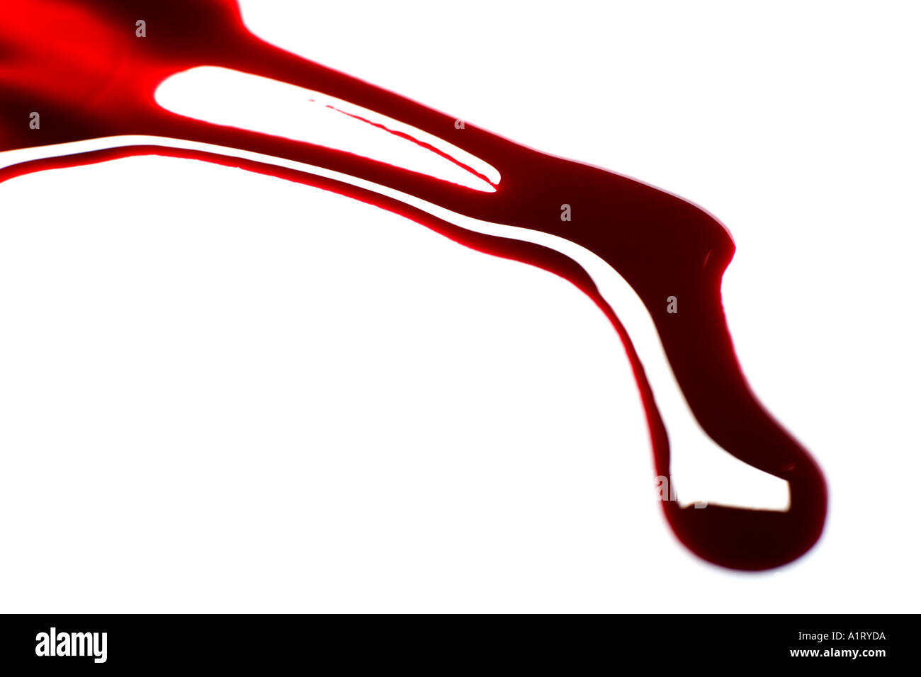 Dripping blood on a white background Stock Photo - Alamy