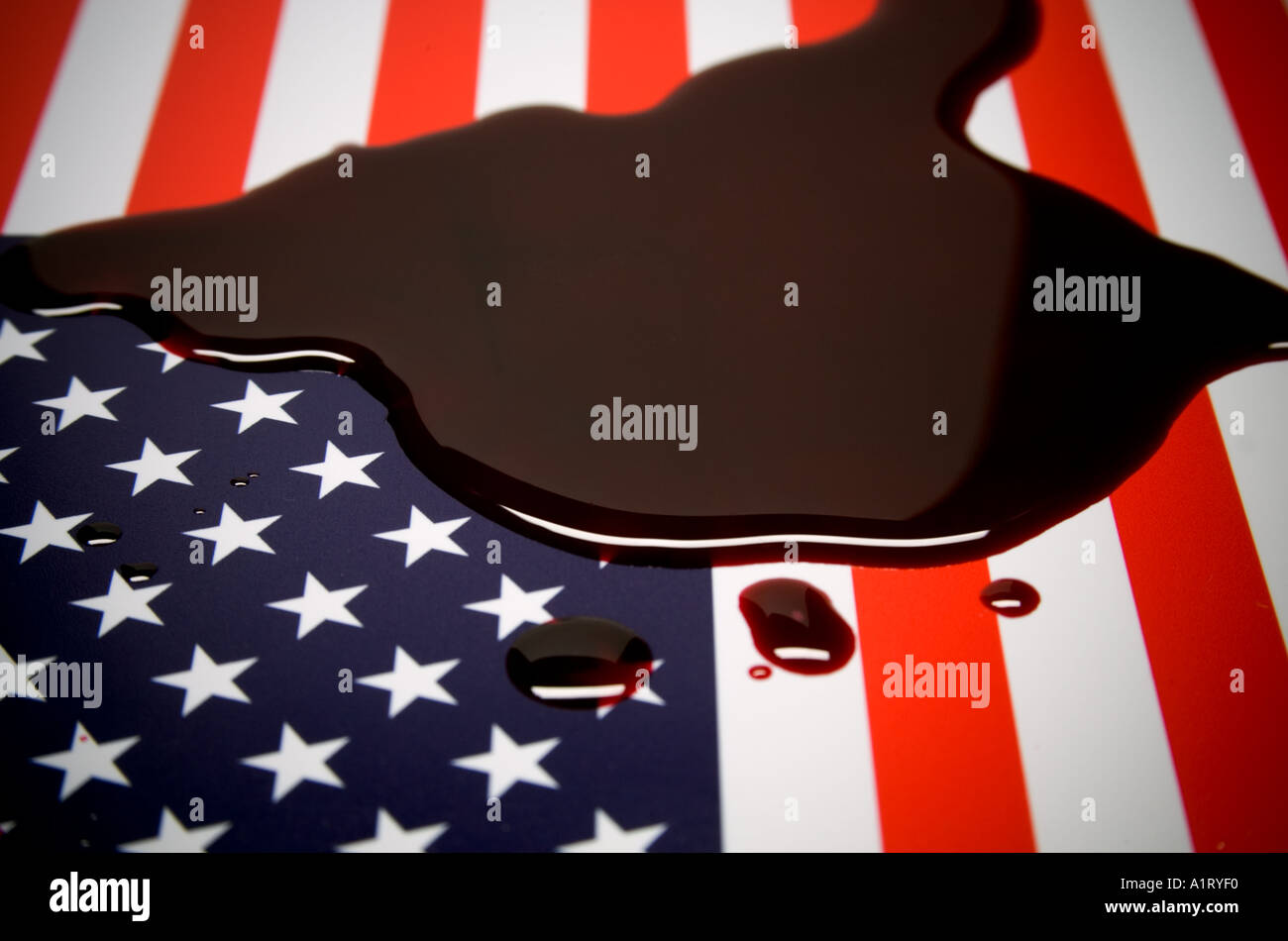 American flag covered in fresh blood Stock Photo - Alamy