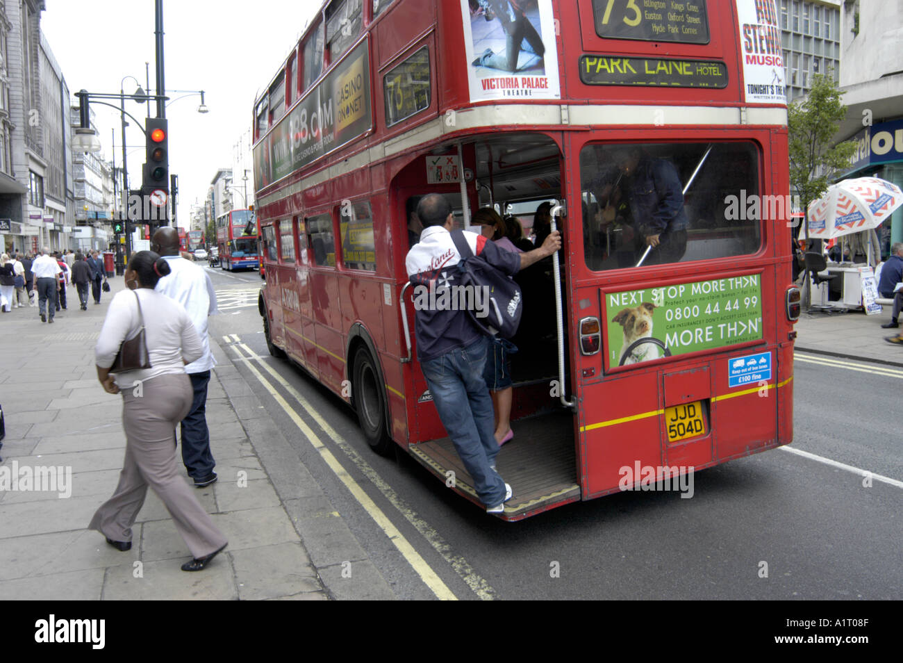 Leaving the bus Stock Photo - Alamy