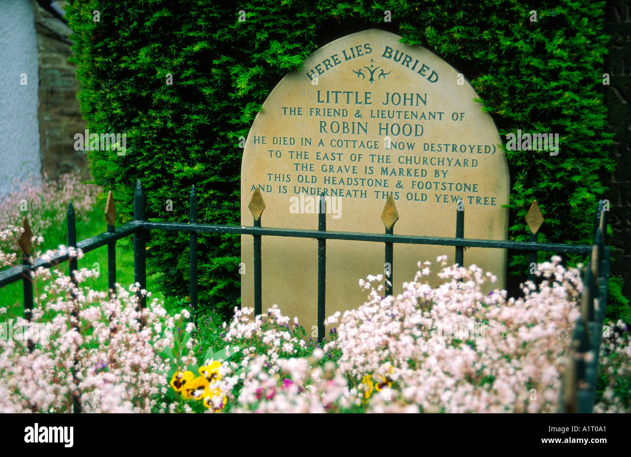 Grave stone of Little John friend and lieutenant of Robin Hood ...