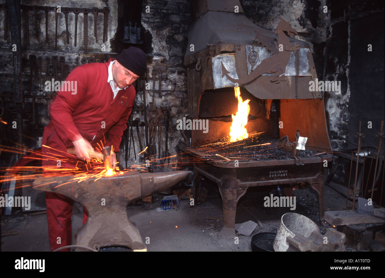 slate museum blacksmith Stock Photo - Alamy
