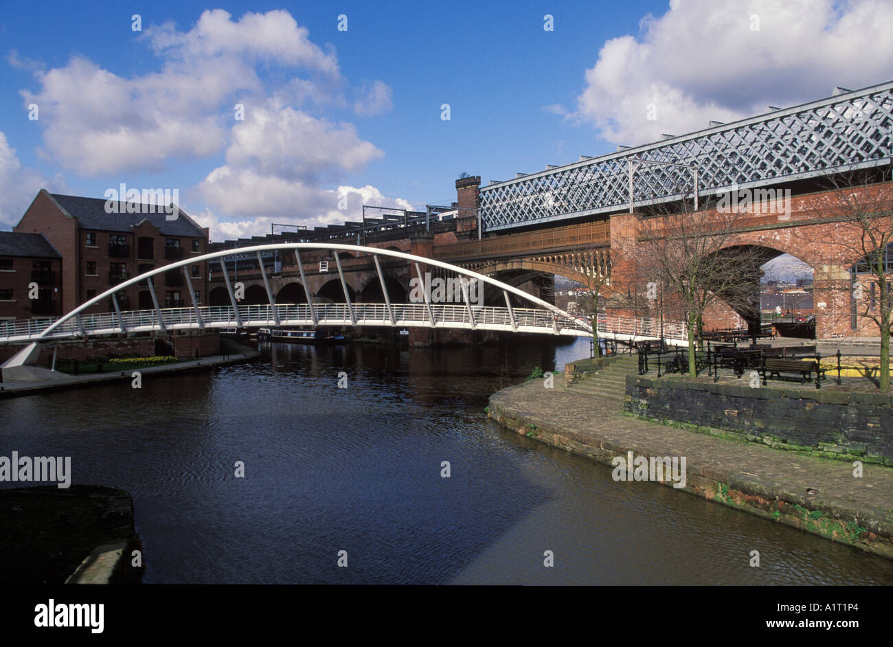 bridges at Castlefield Manchester Stock Photo - Alamy