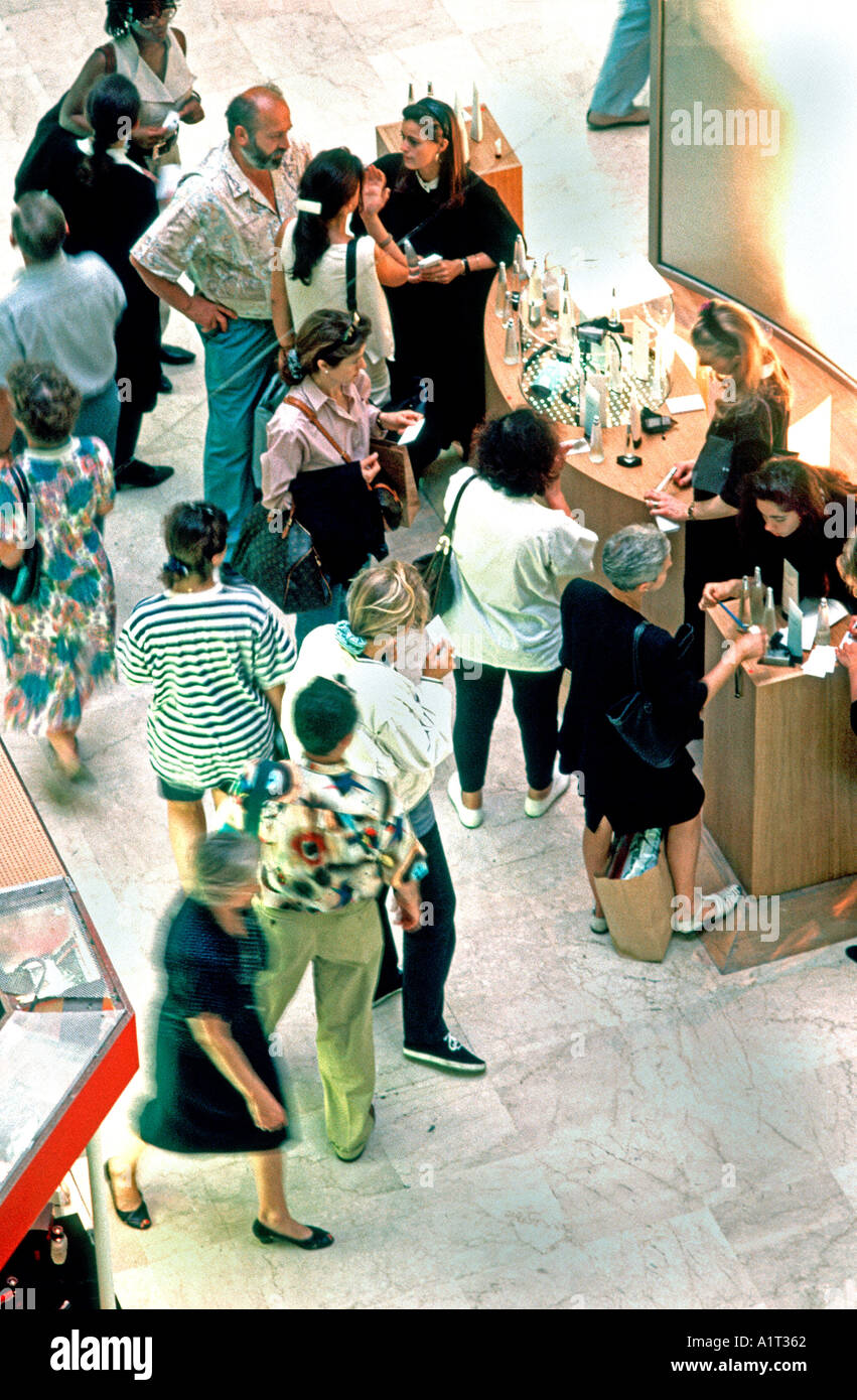 Paris France, Overview Large Crowd People Shopping in Department Store ...
