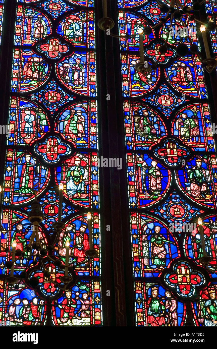 Paris France Monument "Sainte Chapelle" "High Gothic Architecture ...