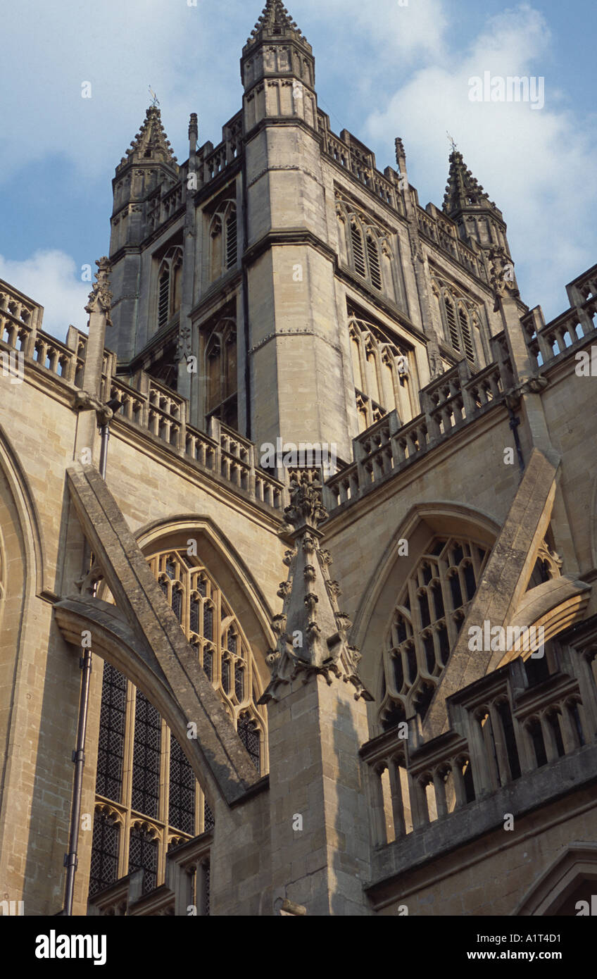 Bath Abbey tower, Bath Somerset, England UK Stock Photo - Alamy