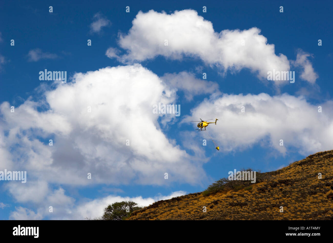 Fire helicopter carrying water during wildfires on Sept 1 2006 seen ...