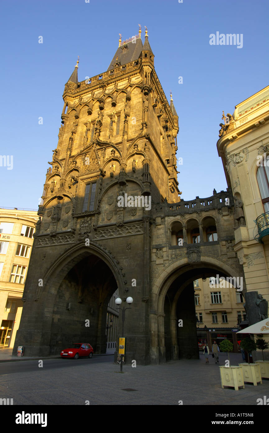 Powder Tower Prague Czech Republic Stock Photo - Alamy