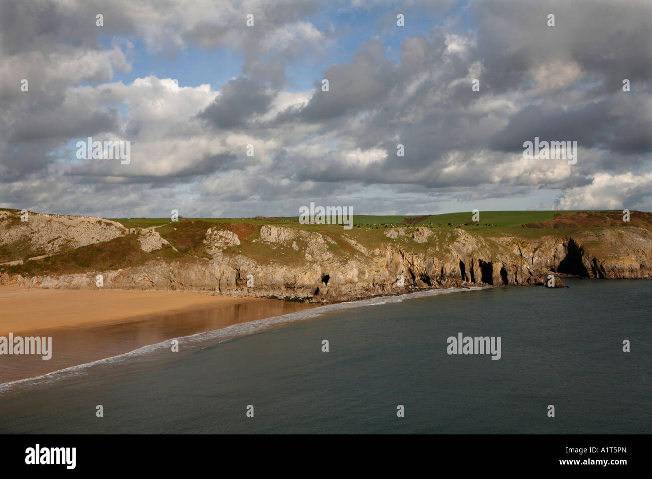 Barafundle bay pembroke pembrokeshire wales hi-res stock photography ...