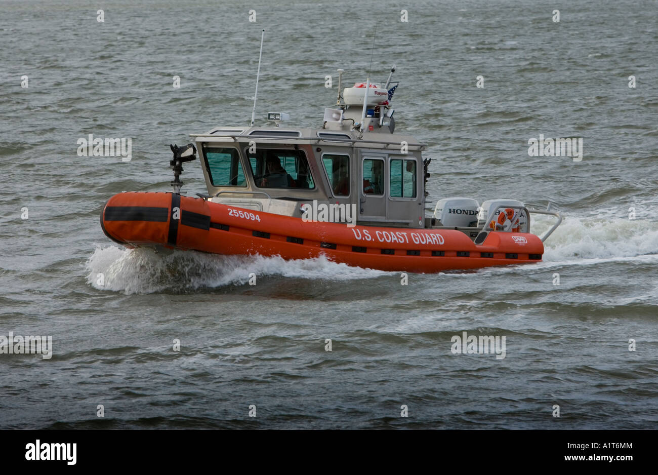 US Coast Guard boat on patrol Stock Photo - Alamy