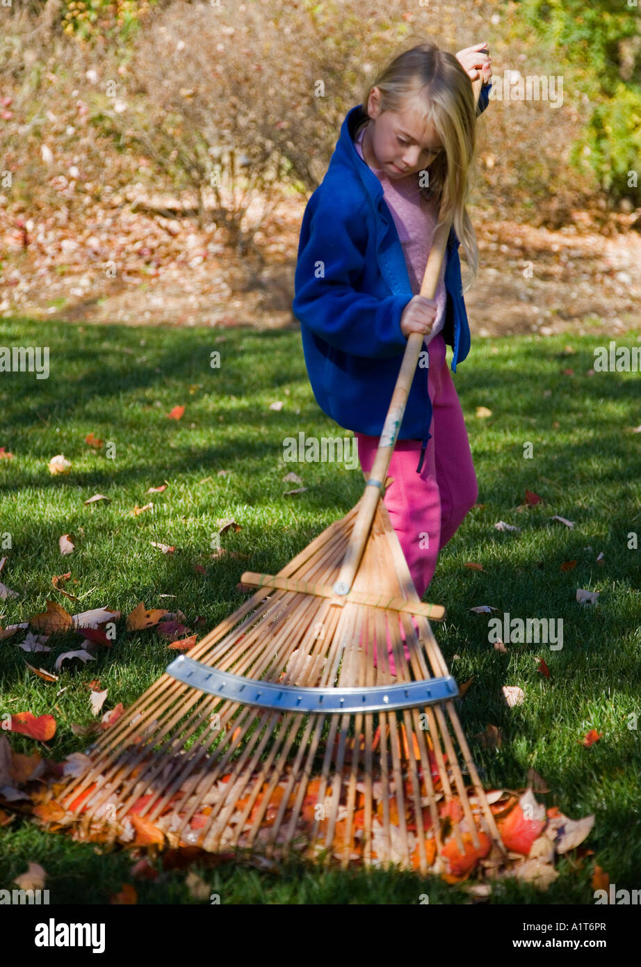 Children Raking Leaves High Resolution Stock Photography and Images - Alamy